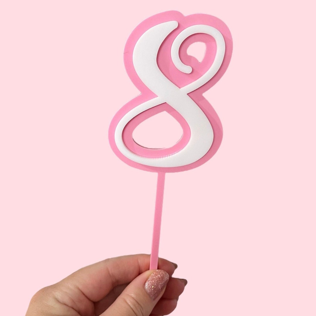 Layered Number Cake Topper Acrylic Timber Birthday Cake Smash First ...