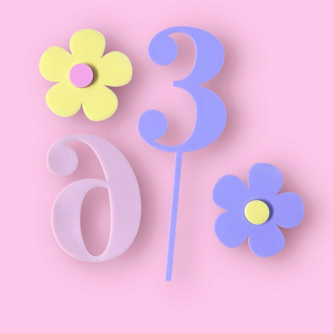 Number Cake Topper | Fropper | Acrylic | Timber | Birthday | Cake Smash ...