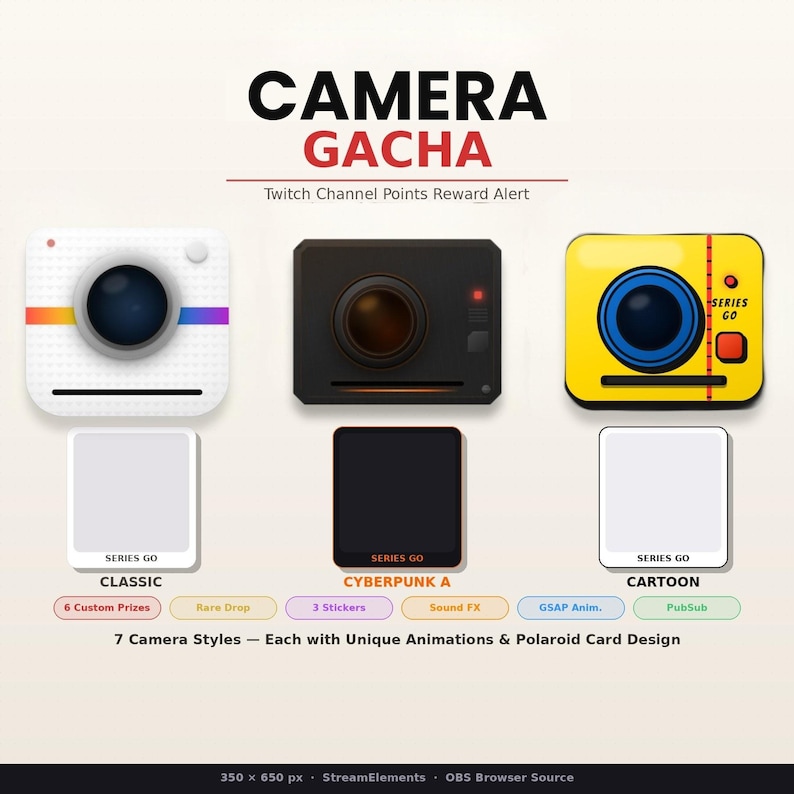Camera Gacha – Twitch Channel Points Alert | 7 Camera Styles ...