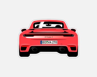 Porsche 911 Turbo S Sticker Decal Gift Laptop Sticker - Etsy