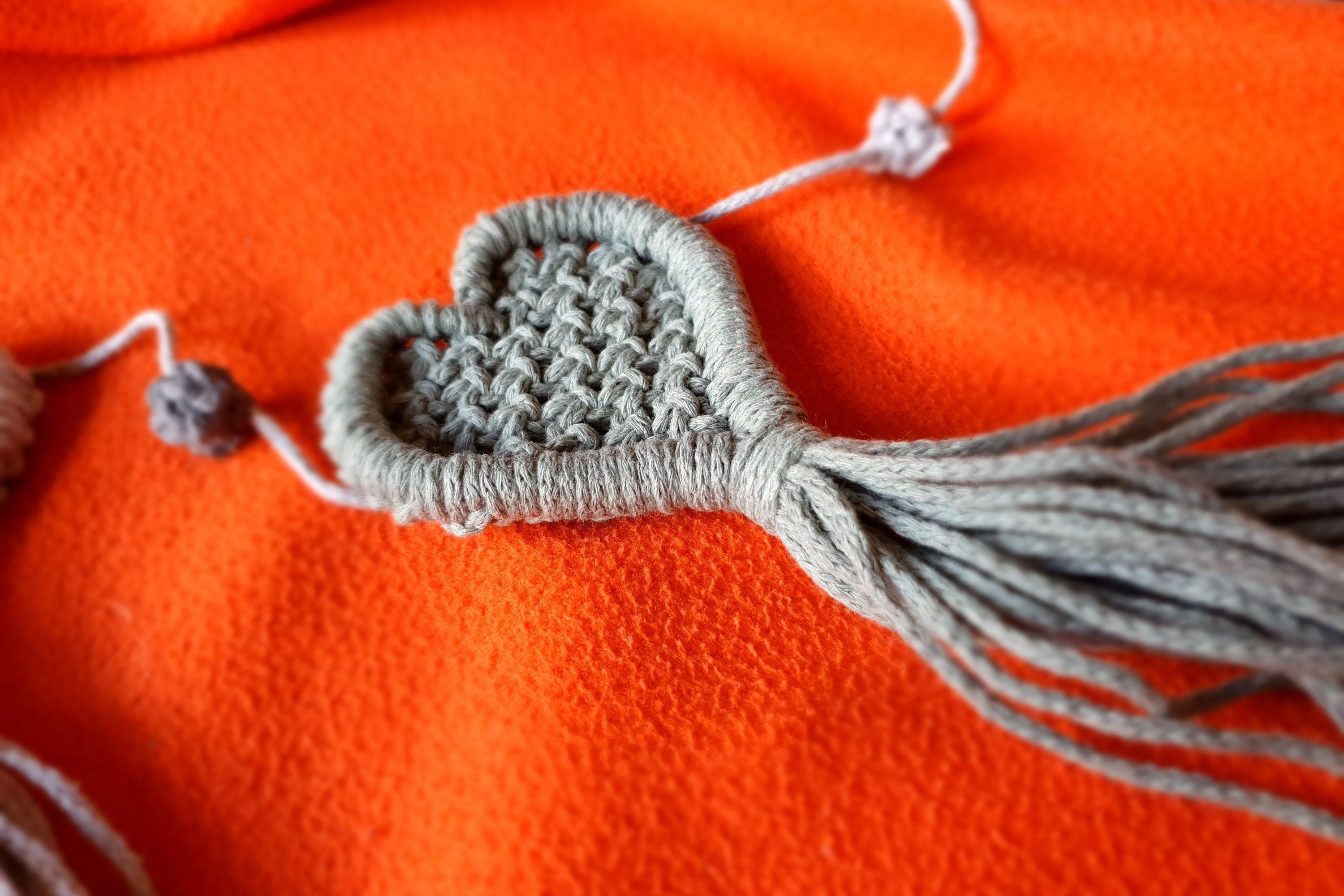 DIY Macrame Kit Heart Garland / Bunting 'every Cloud' - Etsy