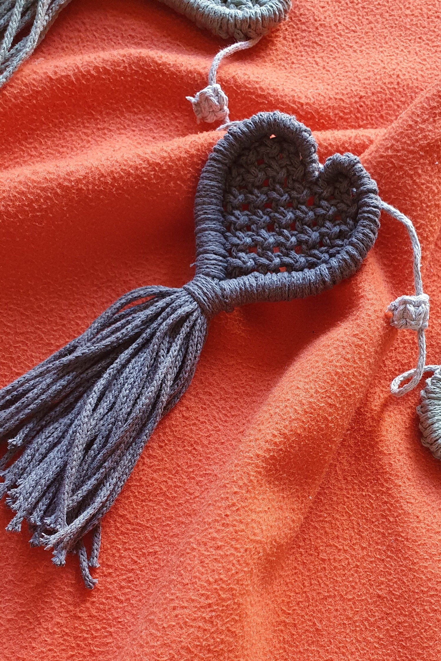 DIY Macrame Kit Heart Garland / Bunting 'every Cloud' - Etsy