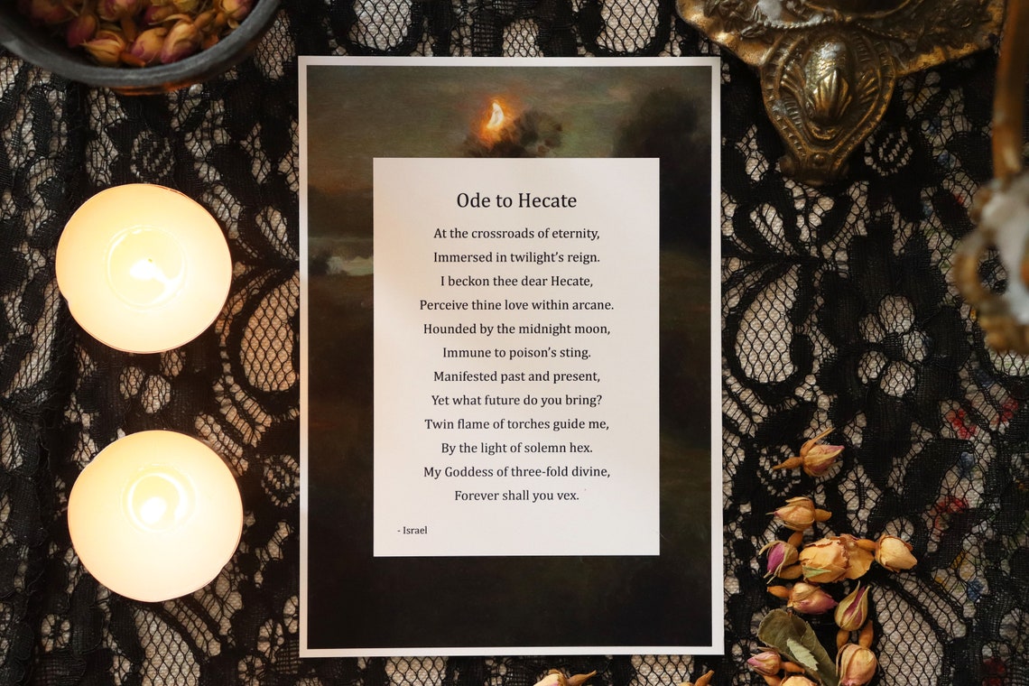 Ode to Hecate Greek Mythology Goddess Poem A5 Unframed Art | Etsy