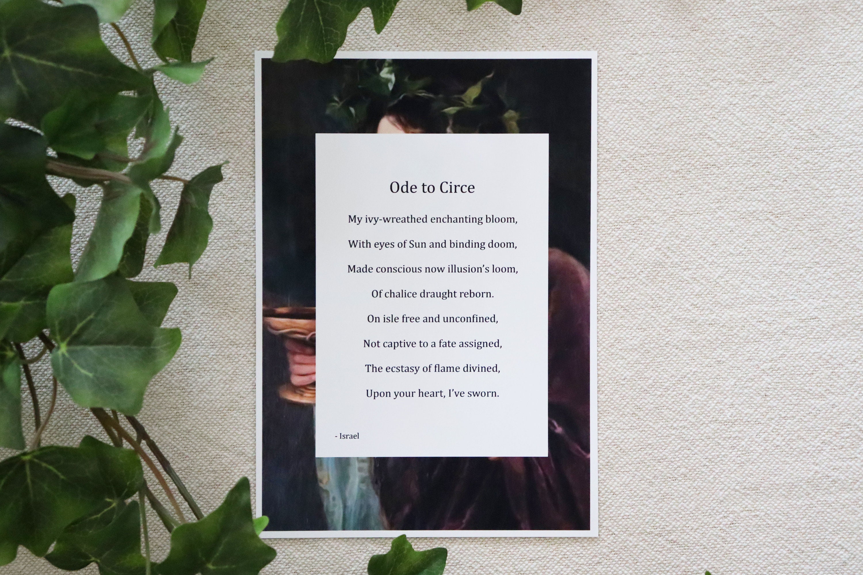 Ode to Circe Greek Mythology Goddess Poem A5 Unframed Art | Etsy