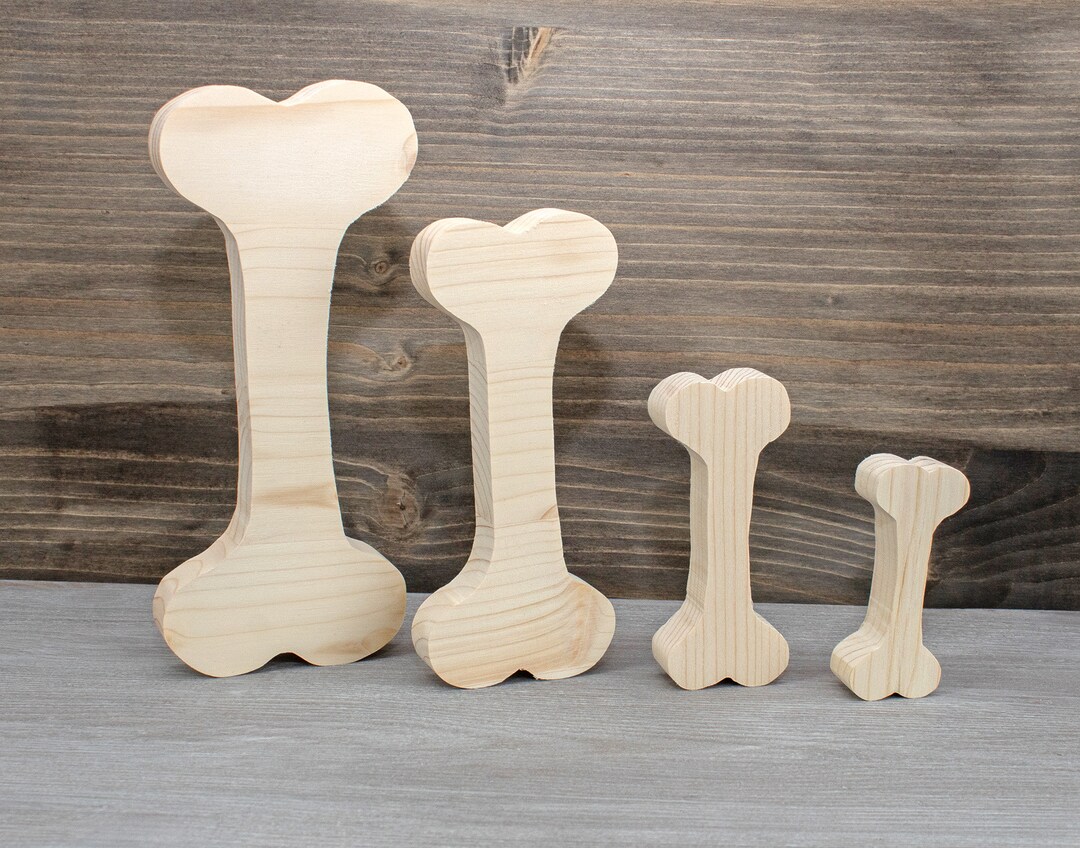 Unfinished Wooden Bone Bones Blanks, Wood Cutout Craft DIY, Home Decor ...
