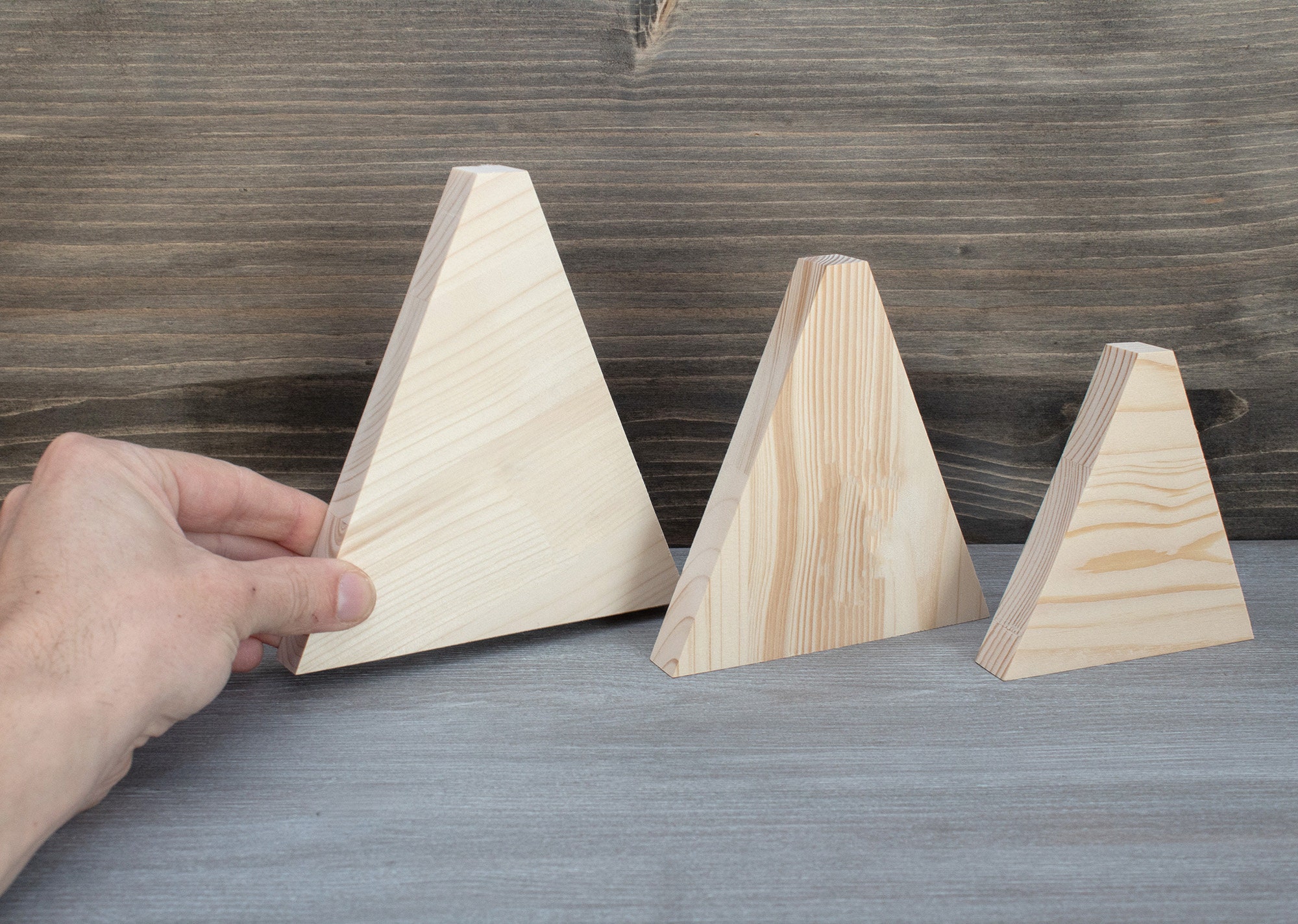 Unfinished Wood Triangle Mountain Blanks Wood Cutout Craft - Etsy