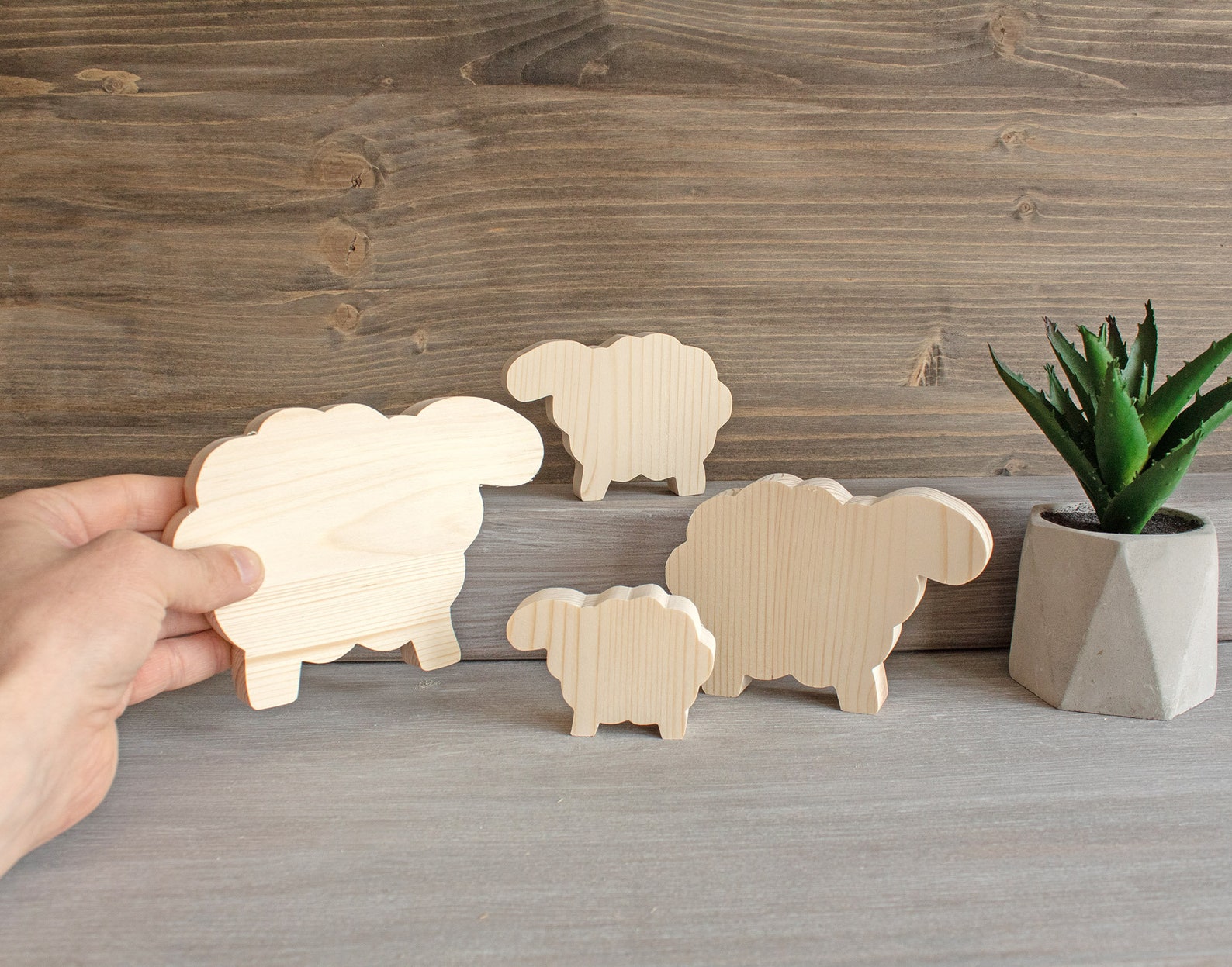 Unfinished Wooden Sheep Cutout, Wood Sheep Blanks Craft DIY, Home Decor ...