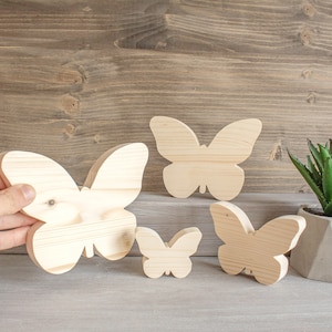 Unfinished Wooden Butterfly Cutout, Wood Butterflies Blanks Craft DIY ...