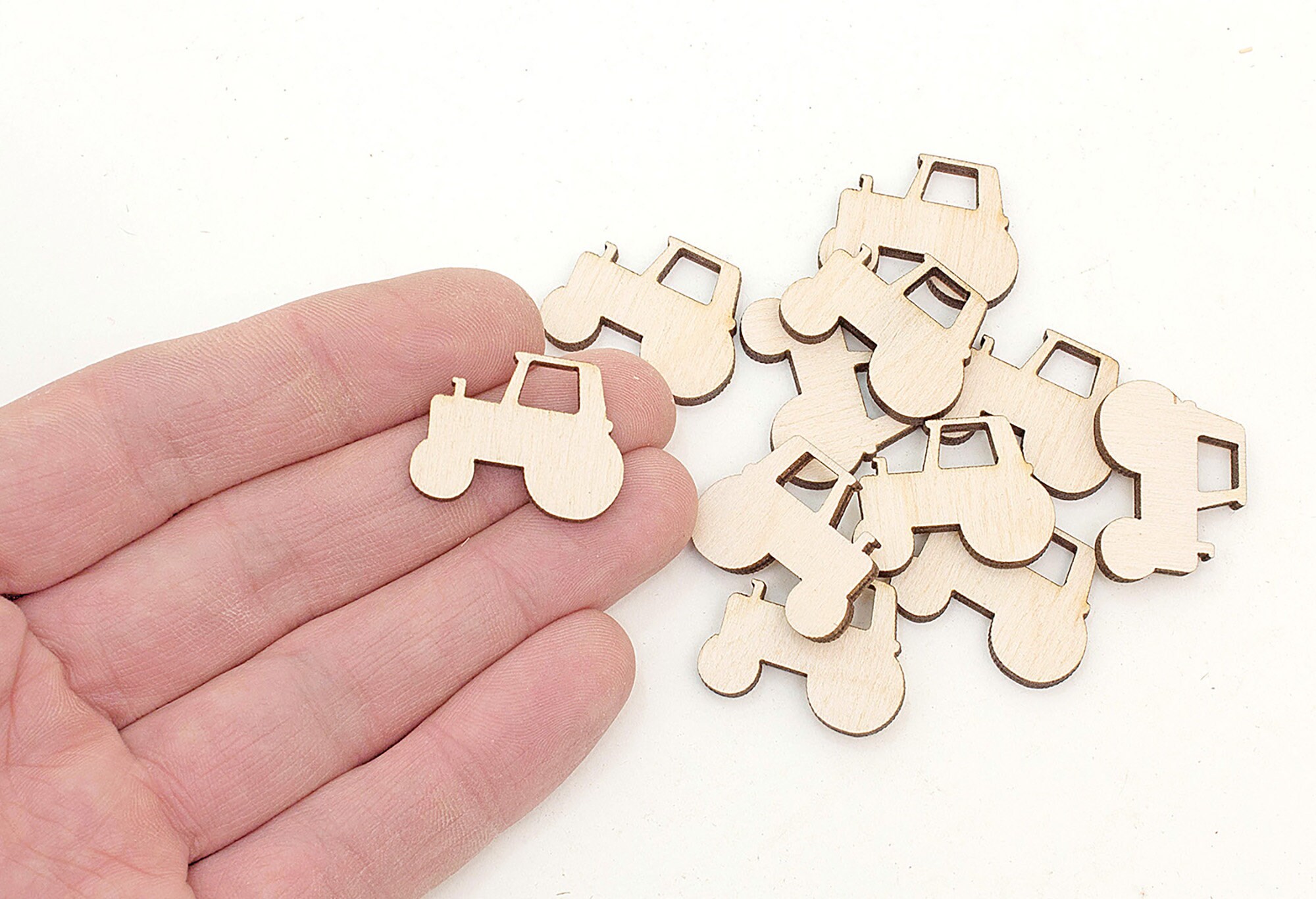 10x Wooden Tractor Shapes 1 Tractor Cutout | Etsy