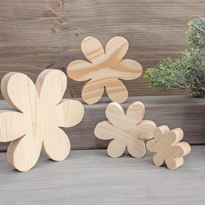 Wooden Flowers - Etsy