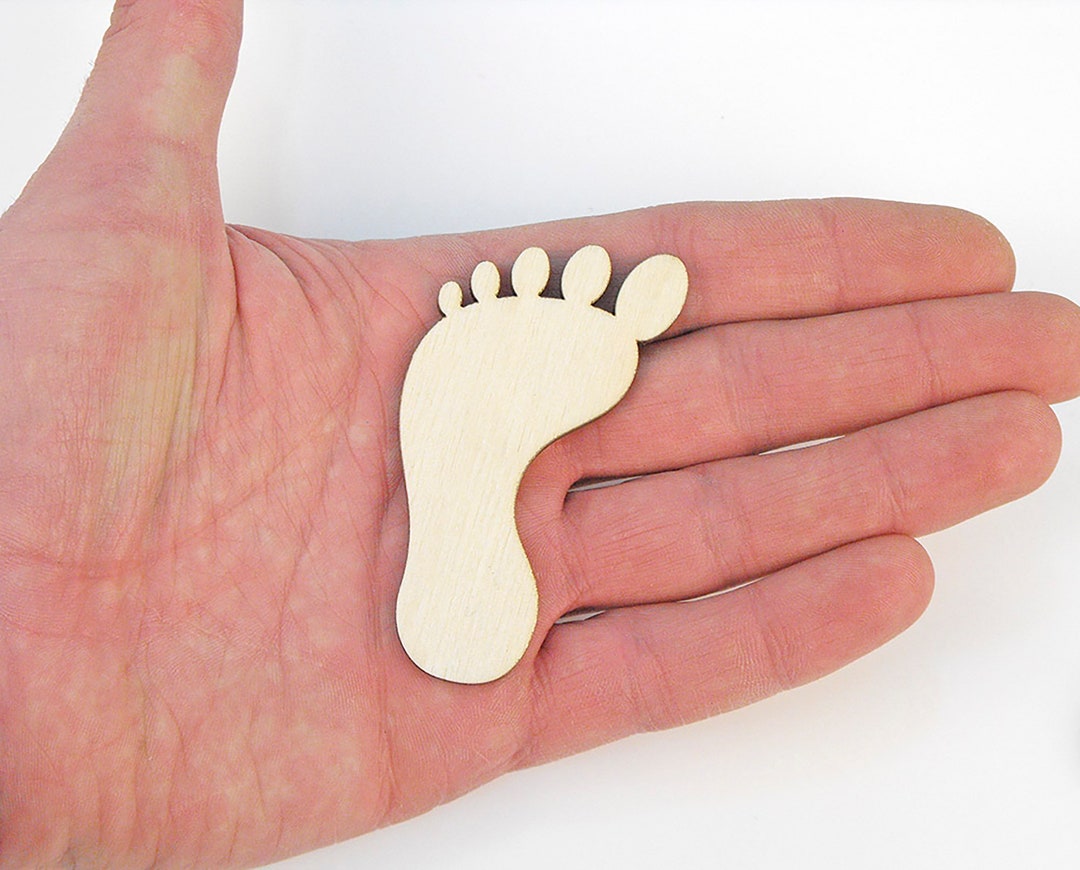 Wooden Feet (7cm) Shapes, Foot Cutout, Craft Tag Decoration ...