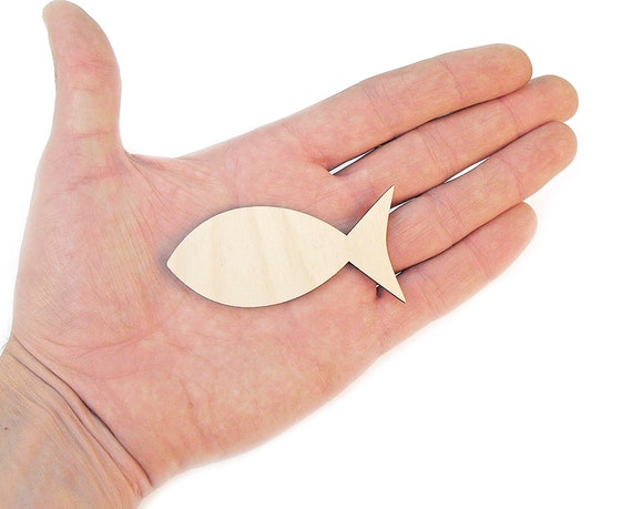 Wooden Fish Cutouts 7cm Wood Fish Shape Embellishments - Etsy