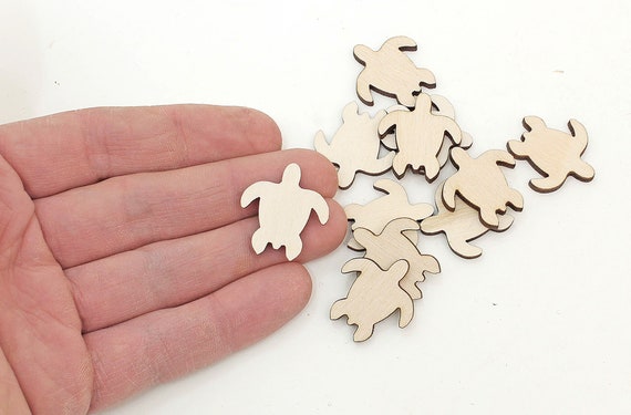 10x Wooden Sea Turtle Shapes 1 Embellishments Blank - Etsy