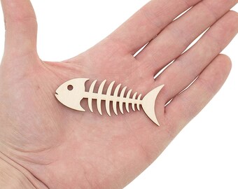 Wooden Fish Cutouts 7cm Wood Fish Shape Embellishments - Etsy