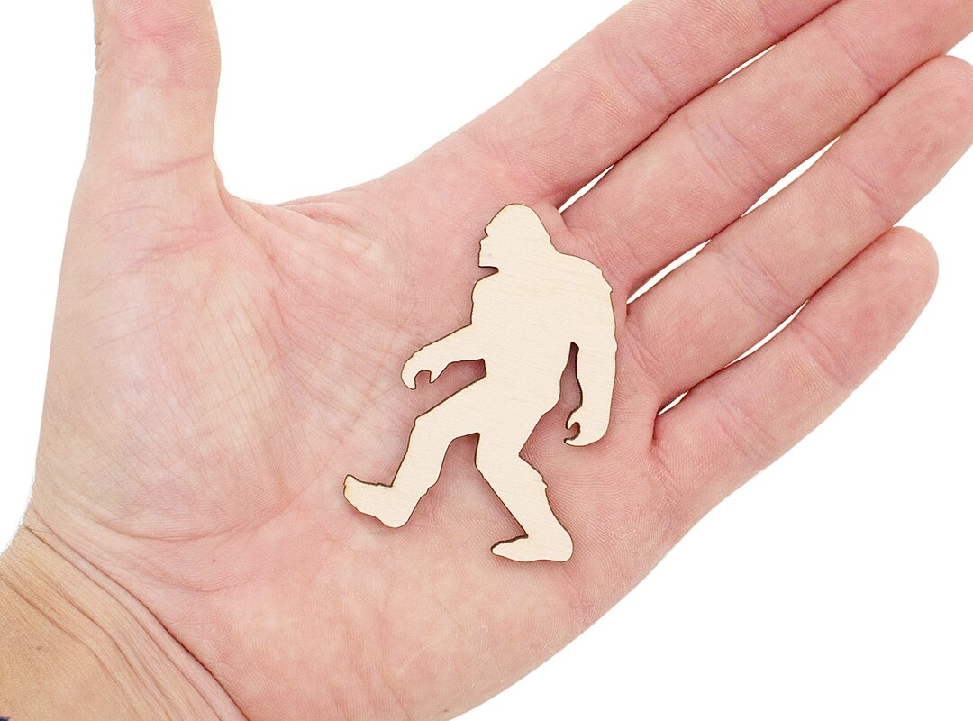 Wooden Bigfoot Cutout (6cm) Wood Bigfoot Shape, Embellishments Blank ...