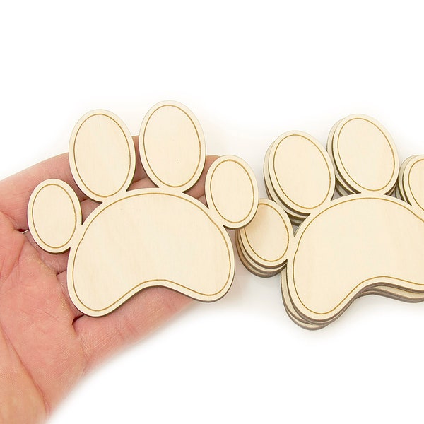 Wooden Dog Paw Cutouts - Etsy