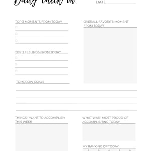 Morning and Daily Check-in Digital Planner - Etsy