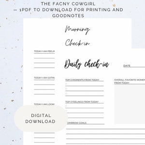 Morning and Daily Check-in Digital Planner - Etsy
