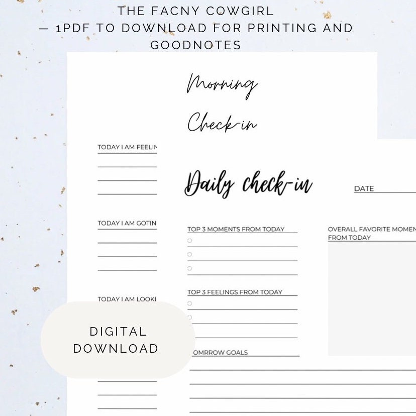 Morning and Daily Check-in Digital Planner - Etsy