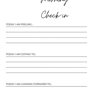 Morning and Daily Check-in Digital Planner - Etsy