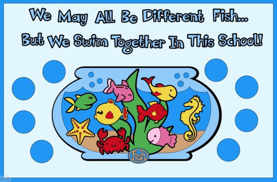 We All Swim Together Bulletin Board Kit School Teacher - Etsy