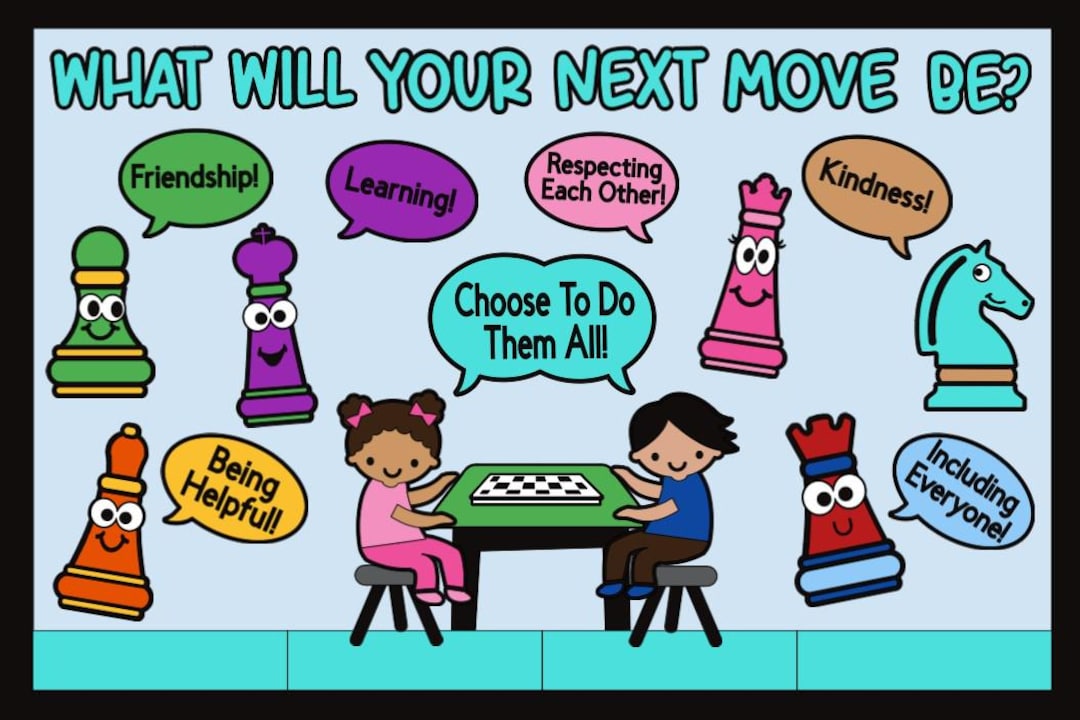 Chess Bulletin Board Kit: Classroom Teacher Decor - Etsy