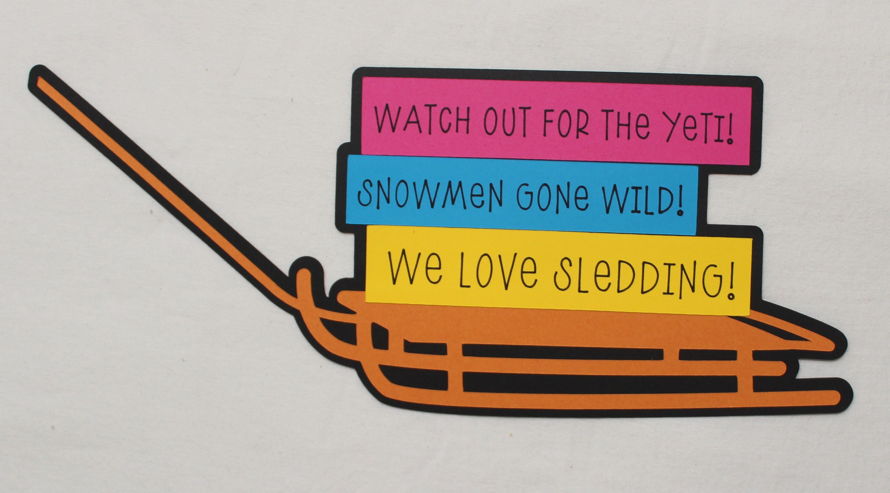 Winter Reading Bulletin Board Kit: Snowman Sled Decoration - Etsy