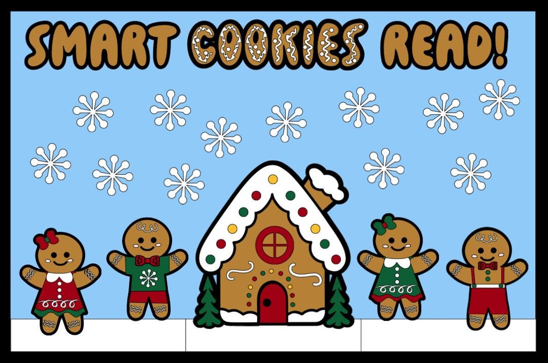 Smart Cookies Read Bulletin Board Kit: Winter Gingerbread Classroom ...