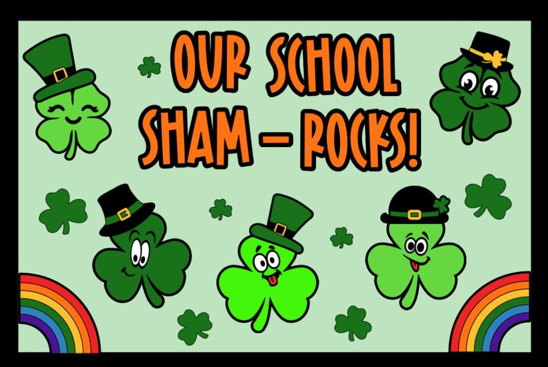 Our School Sham-rocks Bulletin Board Kit, School, Teacher, Classroom ...