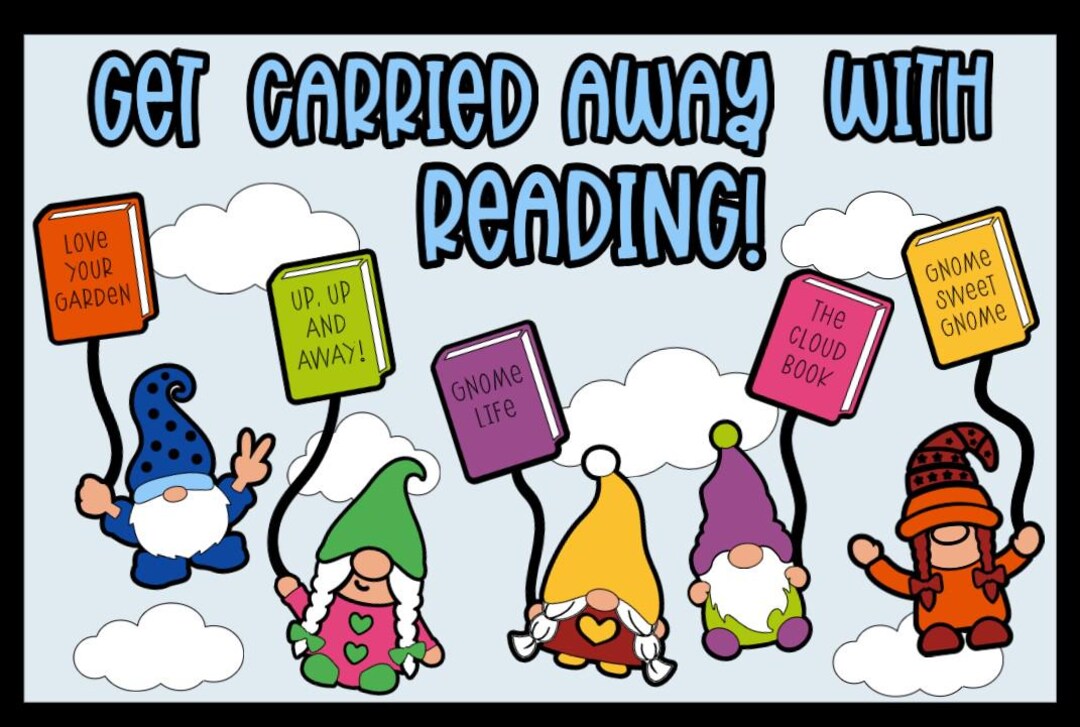 Reading Gnomes Bulletin Board Kit: Classroom Library Decor - Etsy