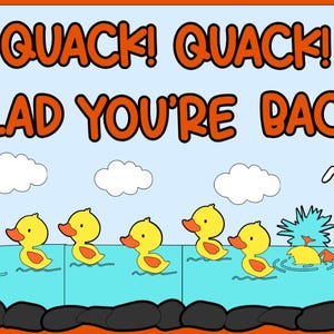 Quack! Quack! Glad You're Back! Bulletin Board Kit, School, Library ...