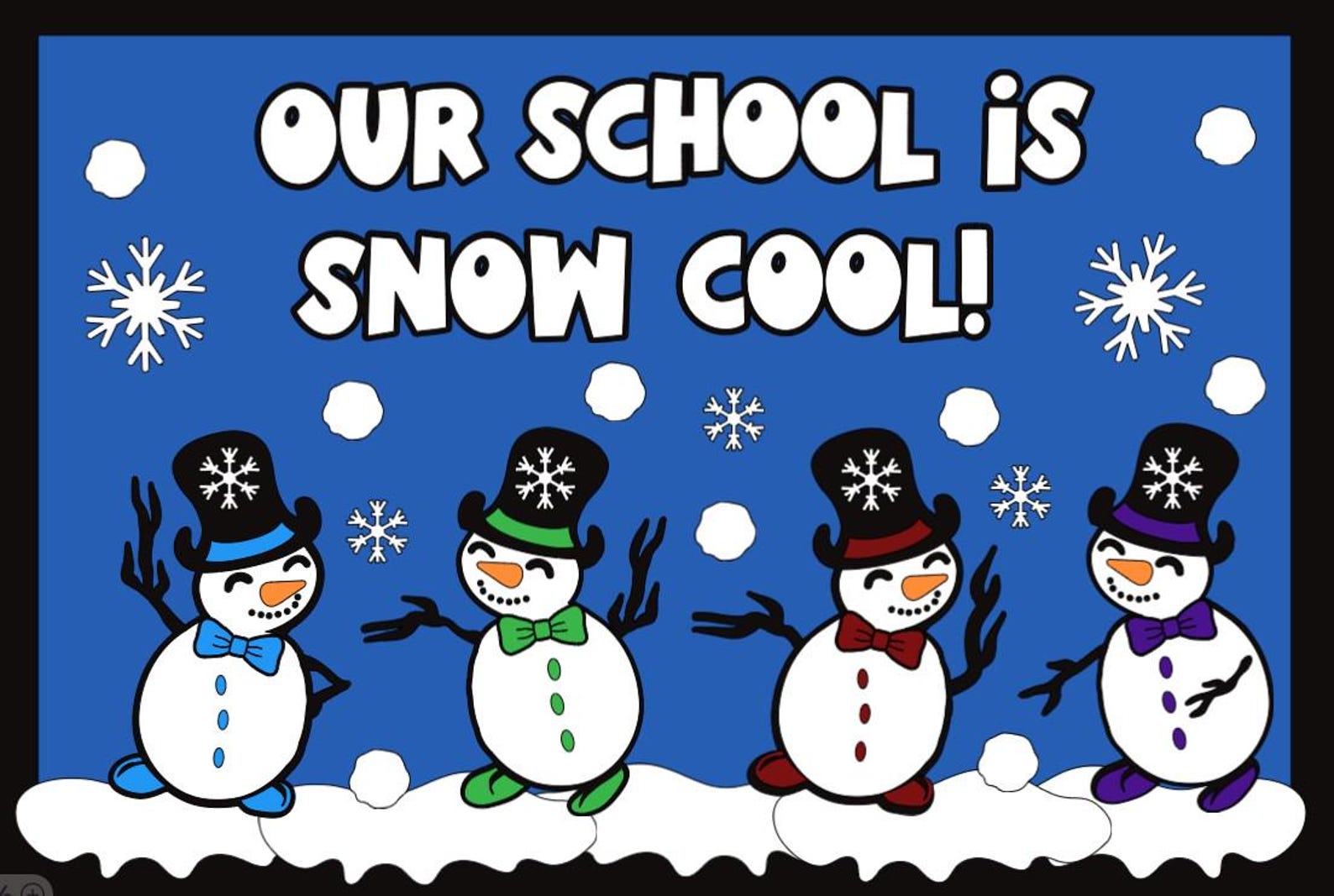 Snowman Bulletin Board Kit: Winter Classroom Decor - Etsy
