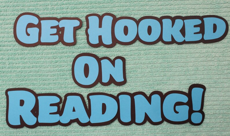 Get Hooked on Reading Bulletin Board Kit, Reading, Libraries, Classroom ...