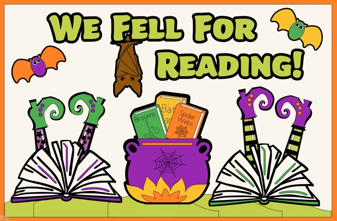 We Fell for Reading Bulletin Board Kit Reading School - Etsy