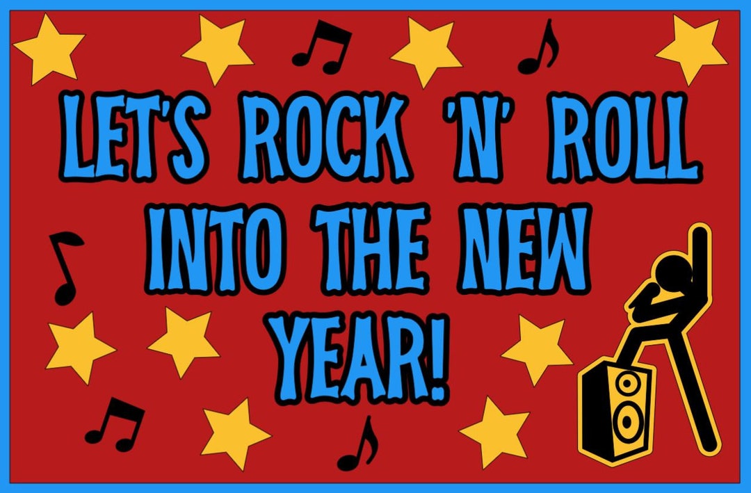 Rock 'N' Roll New Year Bulletin Board Kit: Classroom Door Decor - Etsy