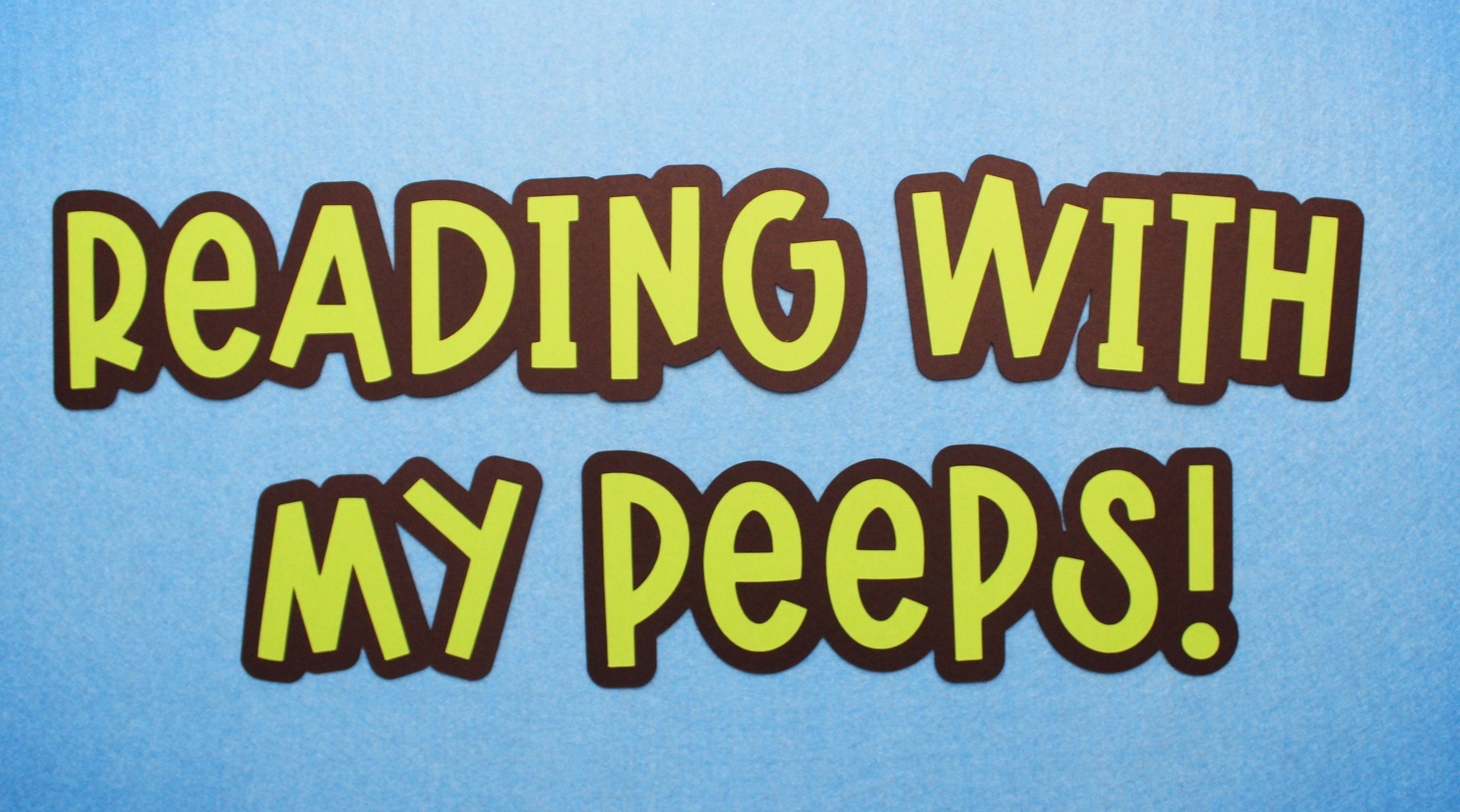 Reading With My Peeps Bulletin Board Kit Reading School - Etsy