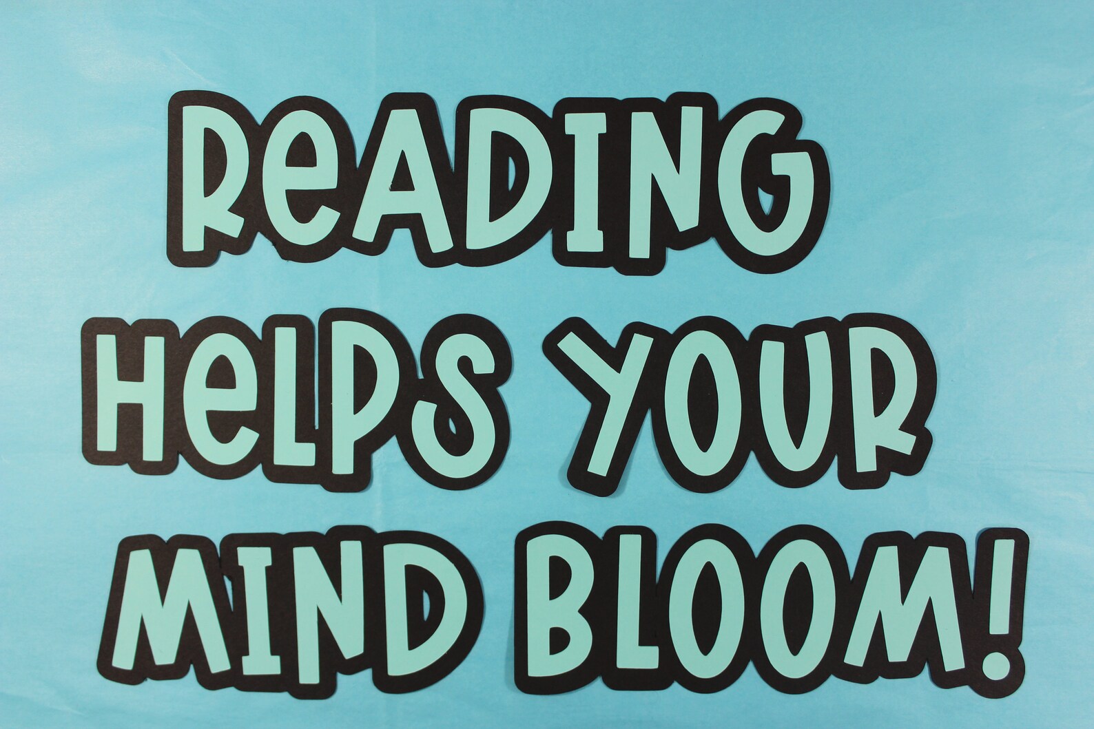 Reading Helps Your Mind Bloom Bulletin Board Premade Die - Etsy
