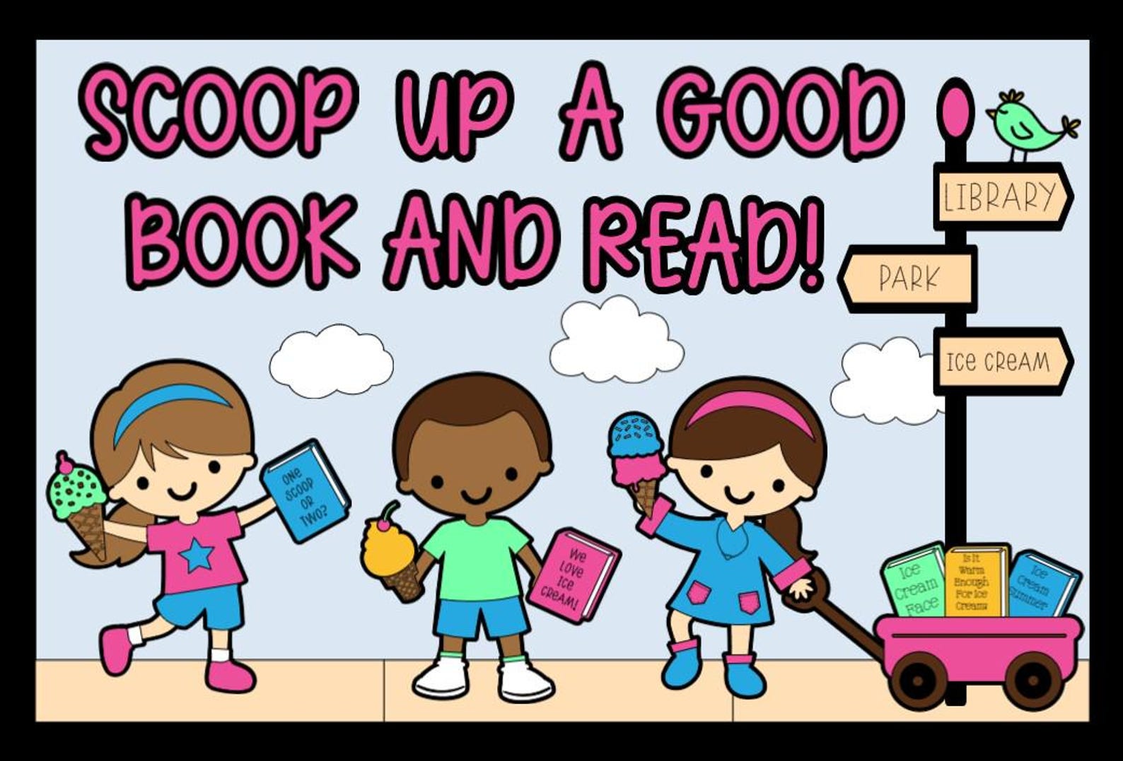 Scoop up A Good Book Bulletin Board Kit: Classroom Library Decor - Etsy