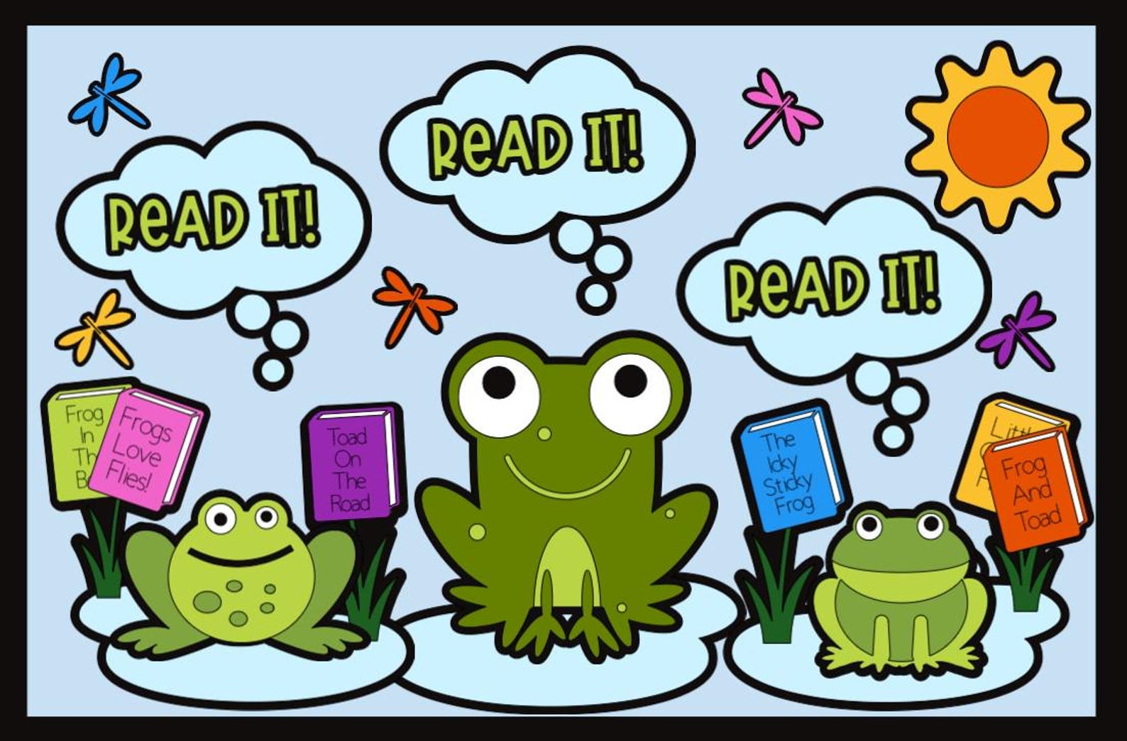 Read It! Frog Bulletin Board Kit: Classroom Library Door Decor - Etsy