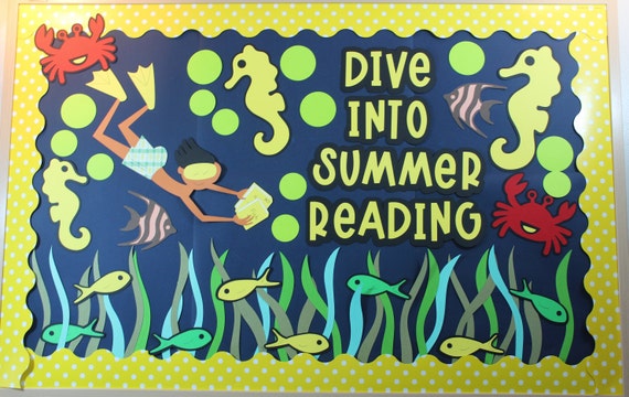 Dive Into Summer Reading Bulletin Board Kit Premade Die Cut - Etsy