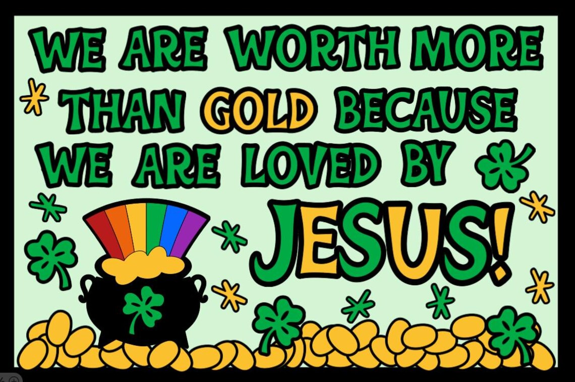 Loved by Jesus Bulletin Board Kit, St. Patrick, Christian, February - Etsy