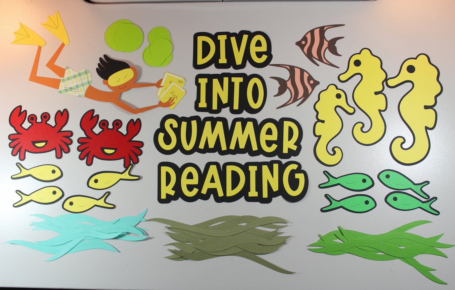Dive Into Summer Reading Bulletin Board Kit Premade Die Cut - Etsy