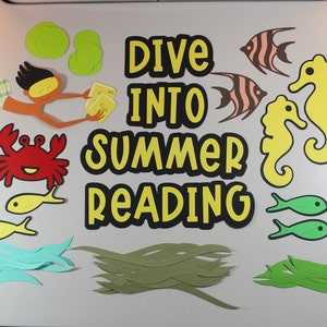 Dive Into Summer Reading Bulletin Board Kit, School, Classroom, Library ...