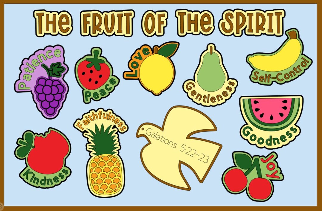The Fruit of the Spirit Bulletin Board Kit School Christian - Etsy