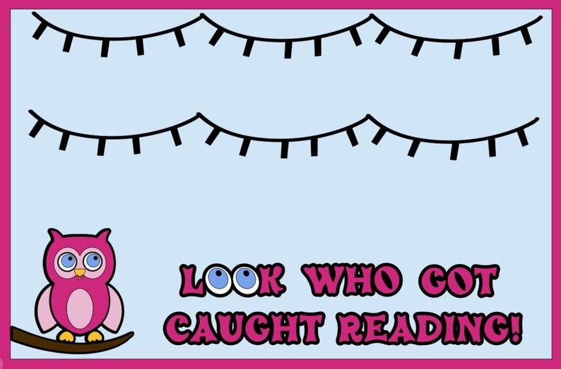 Look Who Got Caught Reading Bulletin Board Kit Reading - Etsy
