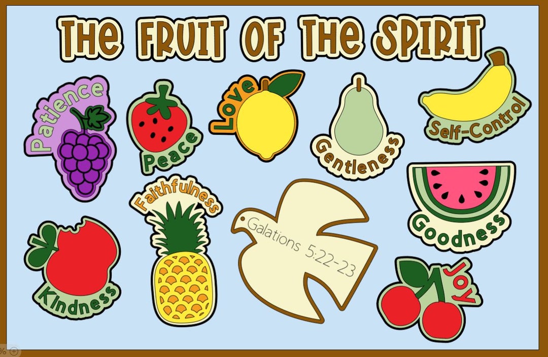 The Fruit of the Spirit Bulletin Board Kit, School, Christian, Teacher ...