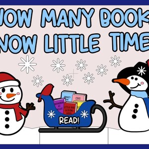 Snow Many Books Bulletin Board Kit, School, Reading, Library, Classroom ...