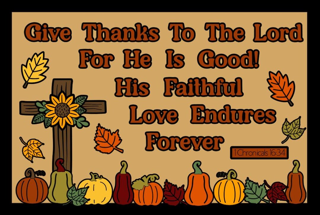 Give Thanks to the Lord Bulletin Board Kit: Autumn Classroom Decor - Etsy
