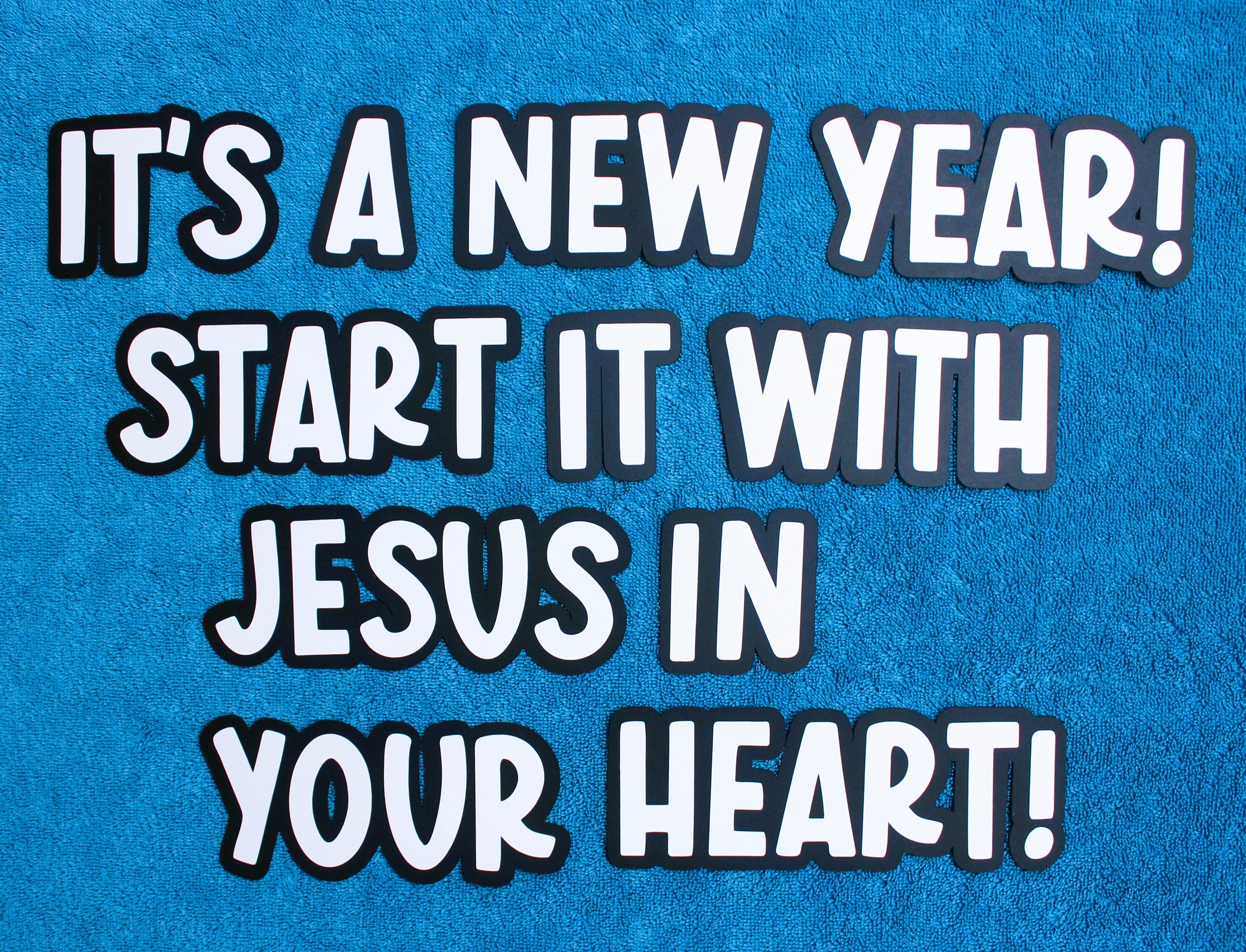New Year Christian Bulletin Board Kit: Jesus, Deer, Snow Scene - Etsy