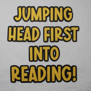 Jumping Head First Into Reading Bulletin Board Kit, Reading, School ...